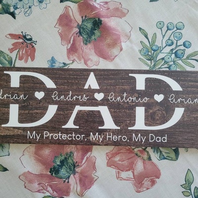 Dad Wood Sign, Dad Birthday Gift, Fathers Day Gift for Dad, Gift Idea ...