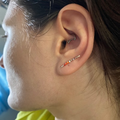 Transgender Pride Ear Cuff Trans Pride Jewelry Hoop Ear Cuff Gay Pride ...