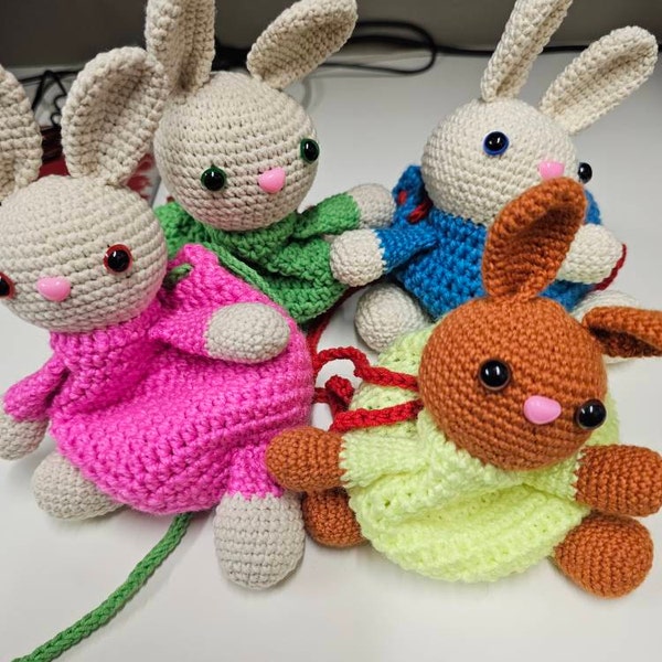 Drawstring Bag - Bunny - Crochet Pattern - Etsy