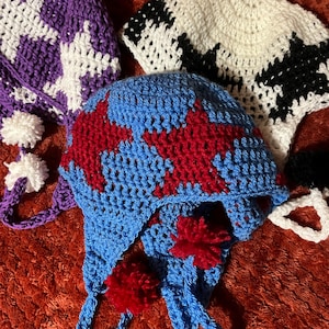 PATTERN Crochet Star Beanie Hat - Etsy