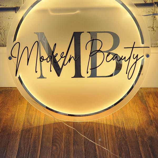 Custom Backlit Acrylic Sign | Acrylic Logo Sign | LED Business Sign ...