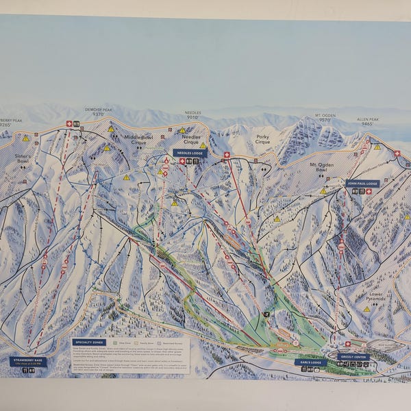 Breckenridge Resort Ski Trail Map 3-D Canvas Poster Breck Colorado - Etsy
