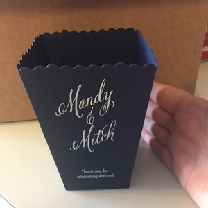 Blue Mini Popcorn Favor Box-popcorn Wedding Bar-custom Printed Mini ...