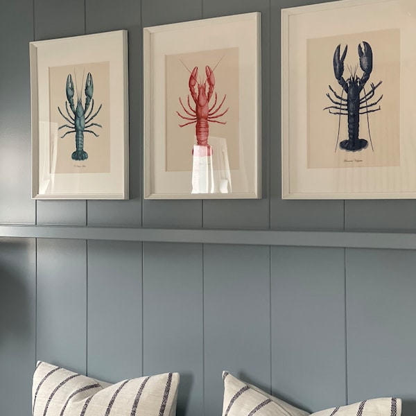 Red Lobster Art Print Victorian Art Old Prints Nautical Art Print Ocean ...