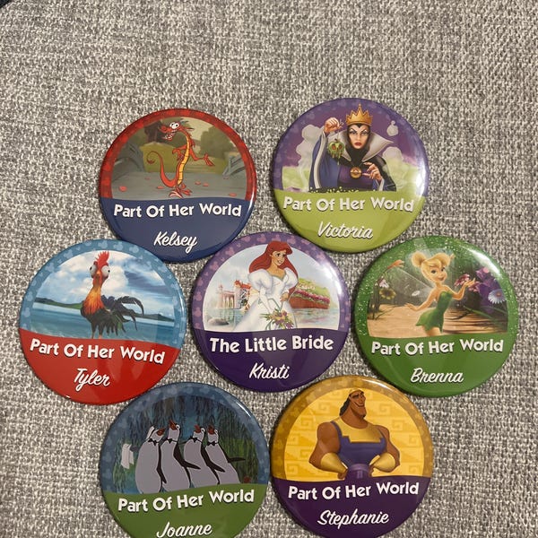 Disney Inspired Birthday Celebration Buttons, Custom Disney Birthday ...