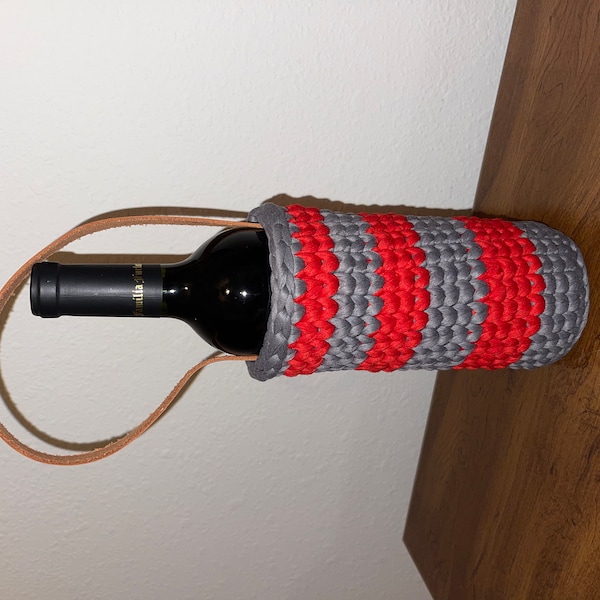 Wine Tote Crochet Pattern – Modern Wine Holder Bag, PDF Crochet Pattern ...