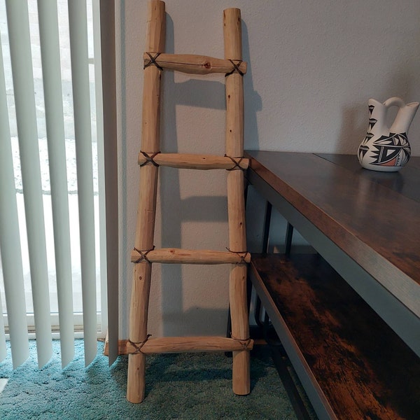TARAHUMARA KIVA LADDER 4FT , Rustic Decor , Blanket Ladder , Made in ...