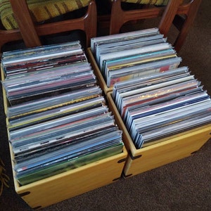 Retro Record Box Handcrafted Vintage Style Vinyl Album Crate - Etsy