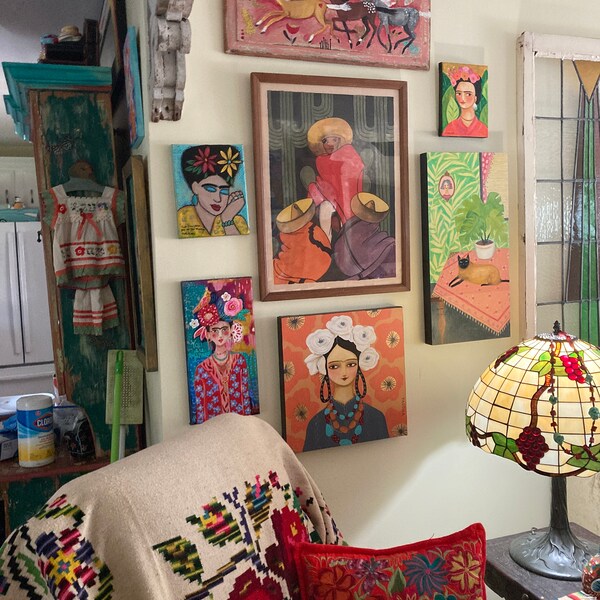 SOLD OUT Mermaid, Hand Painted, Vintage Side Table, Bedroom Furniture ...