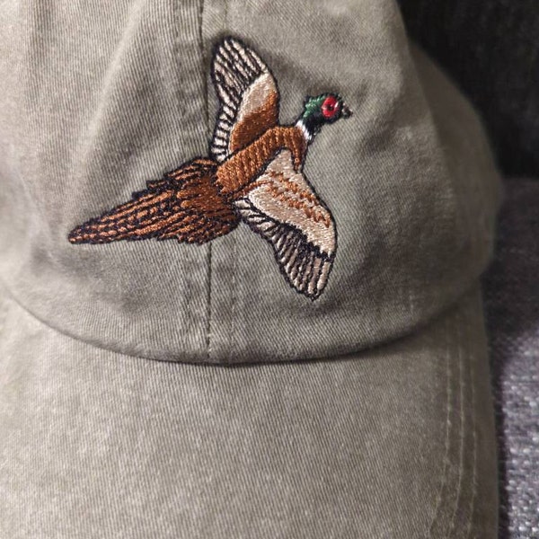 RING NECKED PHEASANT Bird Hat - Embroidered Men Women Wildlife Cap ...