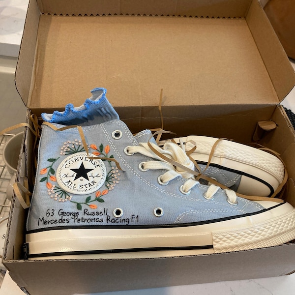Custom Embroidered Converse High Tops, Custom Converse Chuck Taylor ...