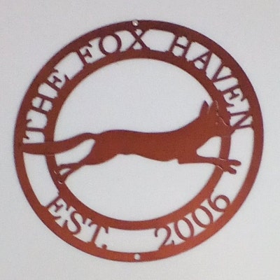 Fox Metal Sign Ranch Sign Personalized Metal Sign Outdoor - Etsy