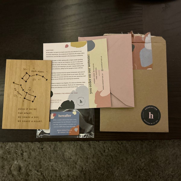 Big & Little Dipper Constellation Wood Card [long Distance Relationship ...
