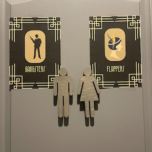 1920s Flappers and Gangsters Signs, Gatsby Party Decorations, 1920s ...