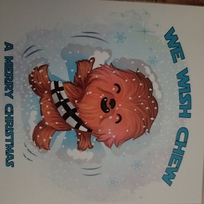 STAR WARS CHEWBACCA Christmas Card - Etsy