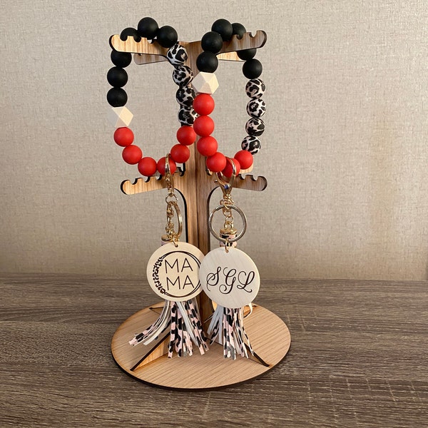 Keychain Display Stand Digital File - 3 Designs - Ai SVG PDF - Laser ...