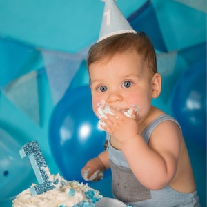 Baby Blue Birthday Party Hat, Birthday Party Hat, Boys First Birthday ...