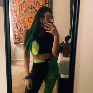 Purple Cow Print Fringe Faux Fur Triangle Bra Top / Halter Top Handmade ...