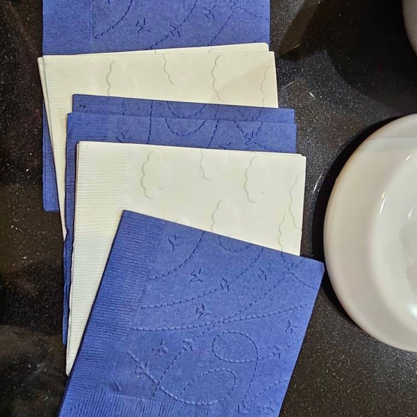 Airplane Napkin ~ Embossed Napkin ~ Party ~ Birthday ~ Airplane ...
