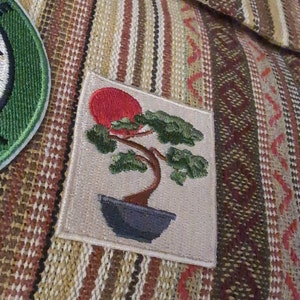 Bonsai Tree Iron-on Patch, Japanese Tree Badge, Japan Patch, DIY ...