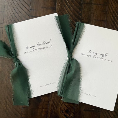 Handmade Paper Vow Books Set of 2 His and Hers Personalized Vow Books ...