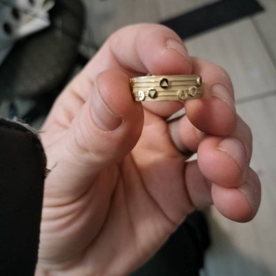 Aztec Pattern Ring Aztec Mens Ring for Mayan Wedding Aztec Gold Ring ...