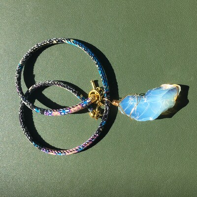 Merlin Green Andara With a Ethnic Cloth Necklace gold Rush Theme 18 ...