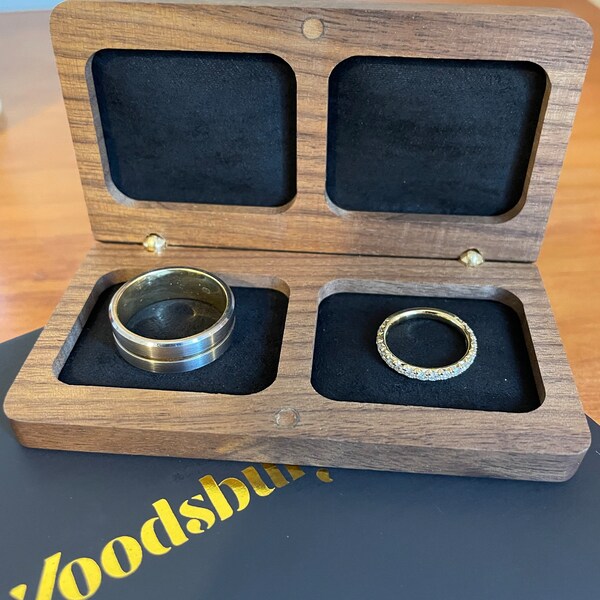 Rotating Engagement Ring Box: Genuine Leather Proposal Ring Case - Etsy