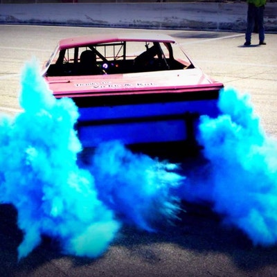 Burnout Gender Reveal Black Tire Pack in Pink Blue Orange Green Yellow ...