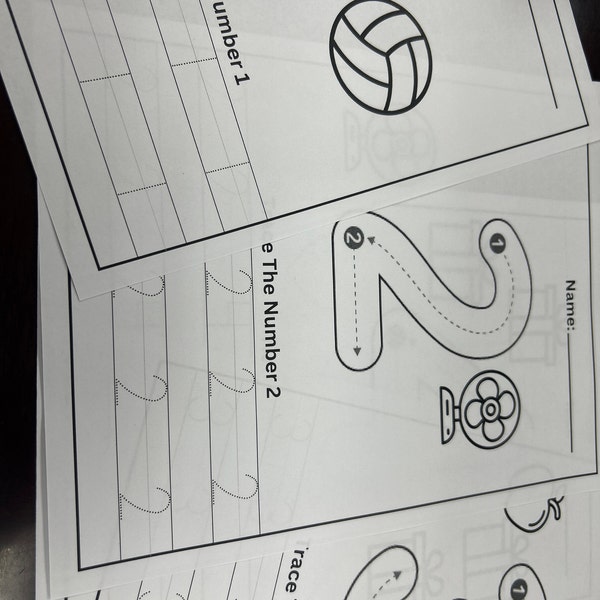 20 Number Tracing Worksheets, Traceable Numbers, Preschool Worksheets ...