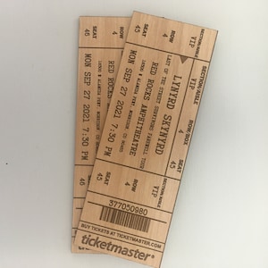 Custom Wood Concert Ticket - Etsy