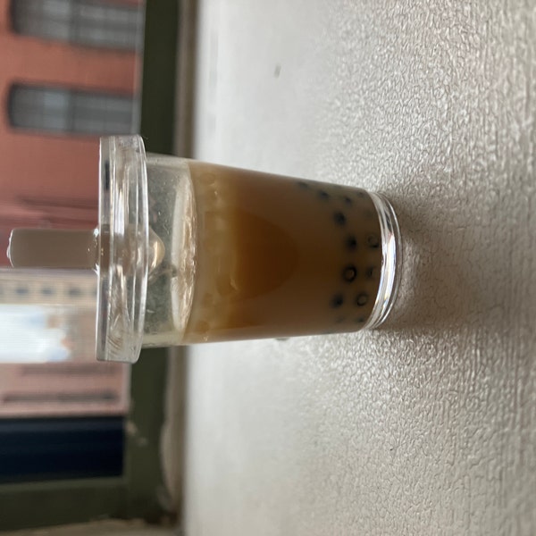 Custom Boba Milk Tea Liquid Drink W/ Ice Keychain | Matcha Milk Tea ...