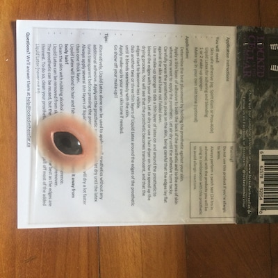 Wide Vertical Third Eye Prosthetic latex, Forehead Gem or Extra Eye ...