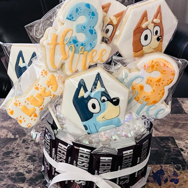 Bluey Sugar Cookies, Birthday Cookies, Royal Icing Cookeis - Etsy