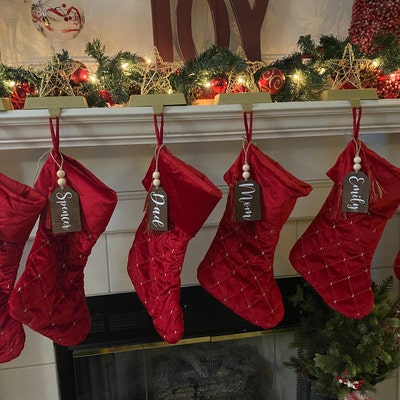 Personalized Christmas Stocking Tags Christmas Stocking Labels ...