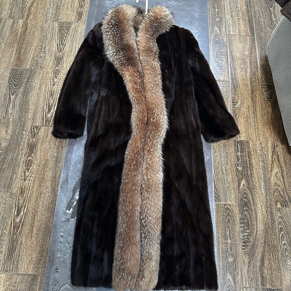 Luxurious Black Extra Long Rabbit Fur Coat - Etsy