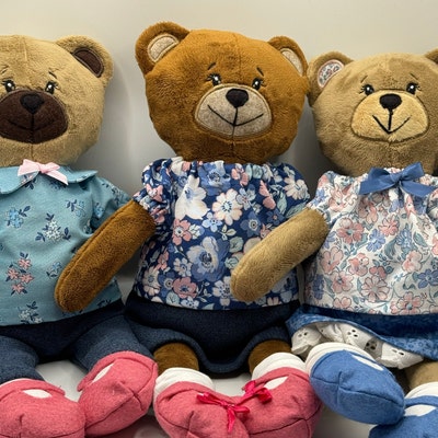 Teddy Rag Doll Cut and Sew Fabric Panel dress Me Bestie BETSY BEAR ...