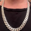 12mm Silver Miami Cuban Chain. Stunning Solid 925 Sterling Silver Links ...