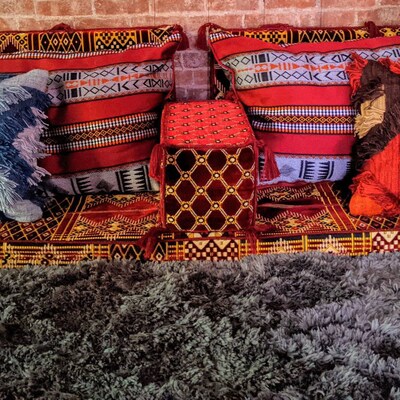 3m Kilim Red Orange Tulip Arabic Majlis Jalsa Set Floor - Etsy