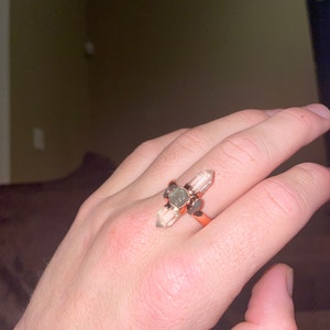 Smokey Hydro Colour Ring Cut Stone Ring Gemstone Ring | Etsy