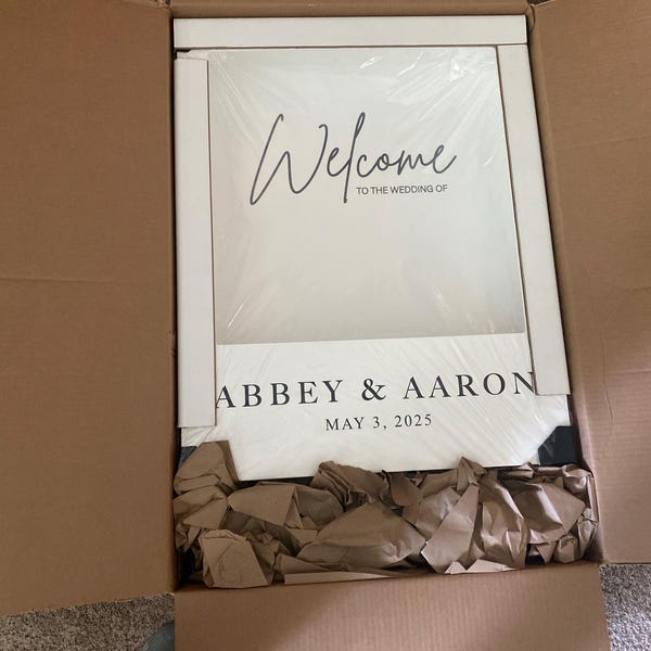 Wedding Welcome Sign - Flower Box Welcome Sign - Personalized Event ...