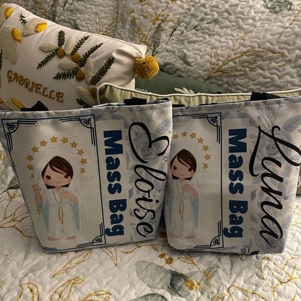 Catholic Gift, Mass Bag Children, Marian Bag, Catholic Kid, Child's ...