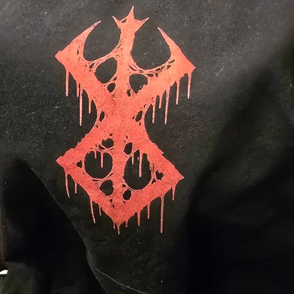 Drippy Souls Berserker Guts Cursed Armor Grim Hooded Sweatshirt - Etsy