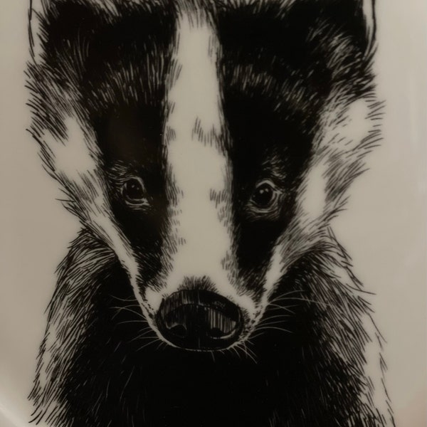 British Wildlife Collection - Badger Dinner Plate - Etsy