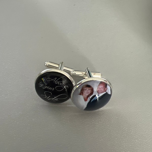 Memorial Photo Cuff Links - in Memory Custom Picture Cufflinks Always ...