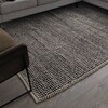 The Indoor Store Hand Knitted Chunky Wool Loops Area Rug, Ivory/off ...