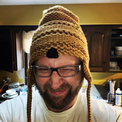 Beehive Hat 6 Sizes Available, READY TO SHIP Gold, Bee Hive, Honey Comb ...