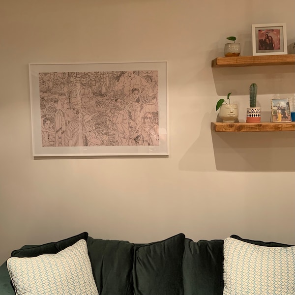 The Persian Bazaar, Line Drawing of Tajrish Bazaar in Tehran With ...