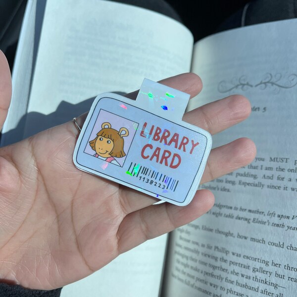 DW Library Card Bookmark Holographic Magnetic Bookmark Book Club ...