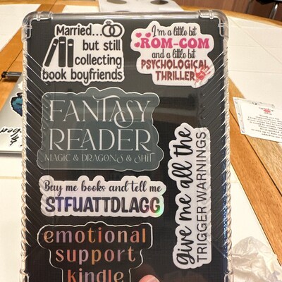 Fantasy Reader Magic and Dragons and Sht Waterproof Book Sticker ...